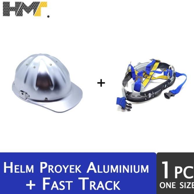 Jual Helm Proyek Aluminium + Fast Track / Silver Safety Helmet ...