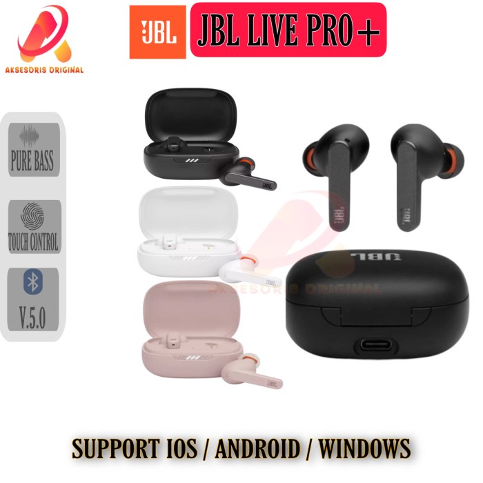 Jual HEADSET BLUETOOTH JBL LIVE PRO PLUS ORIGINAL CLONE 1:1 TWS ...