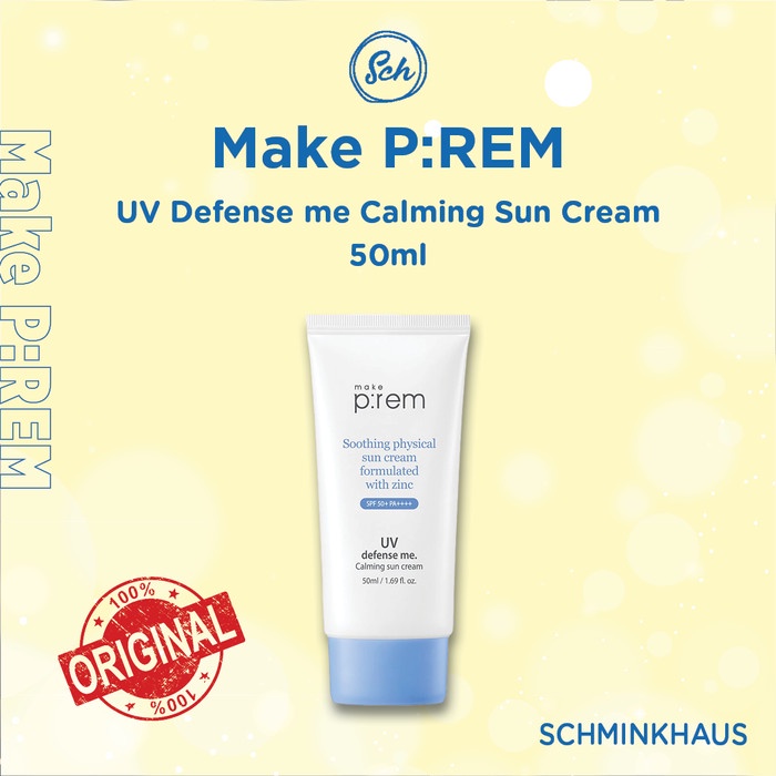 Jual Lellay- Makeprem / Makep:Rem / Make Prem Uv Defense Me. Calming Sun Cream 50Ml | Shopee ...