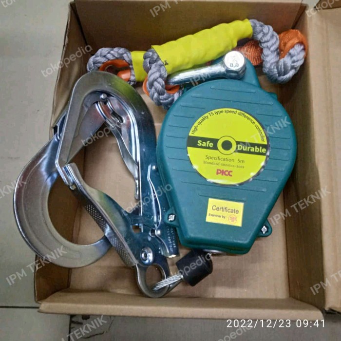 Jual Promo Fall Arrester 15M Retractable Lifeline Safety Prevention 15 ...