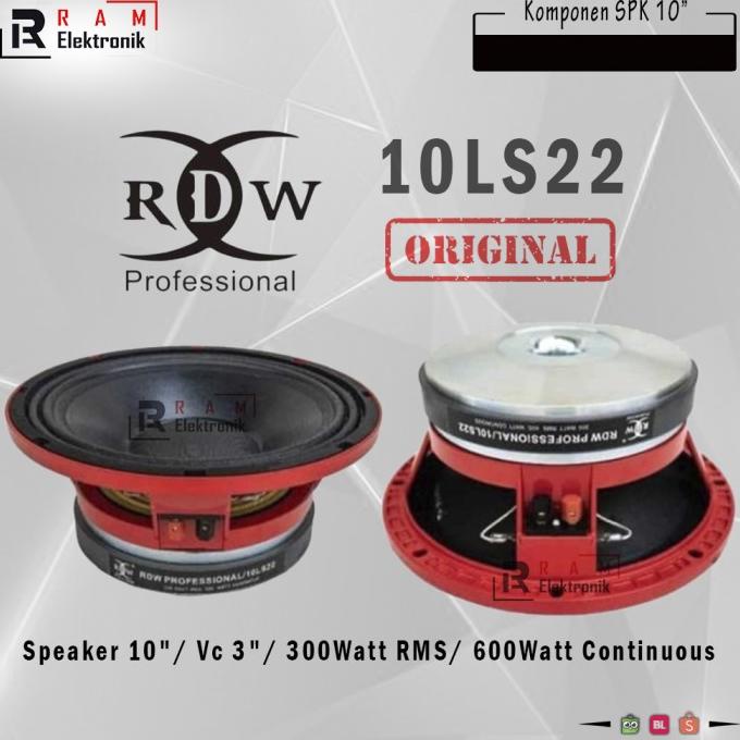 Jual Komponen Componen Speaker RDW 10 Inch 10LS22 10 LS 22 Original ...