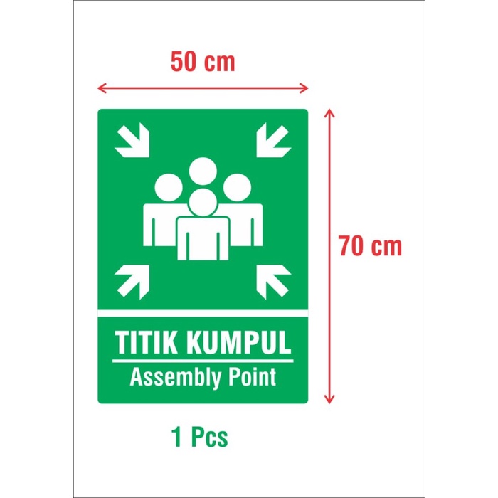Jual Rambu Titik Kumpul Assembly Point Signage Berkualitas | Shopee ...