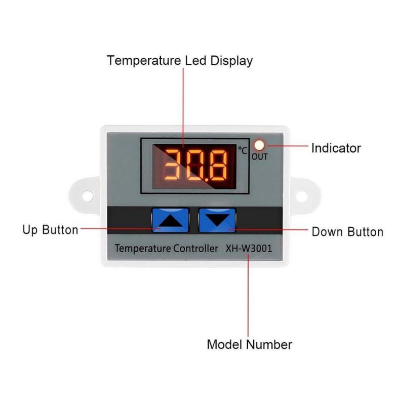 Jual Harga pas2.2 Thermostat / Termostart Digital W3001 AC 220V ...