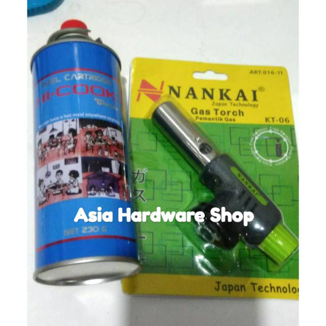Jual Paket Gas Torch Nankai Dan Hi Cook 230 Gr Portable | Shopee Indonesia