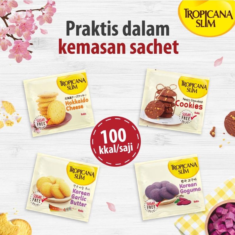 Jual TROPICANA SLIM KOREAN GARLIC BUTTER COOKIES 100GR 5s | Shopee ...