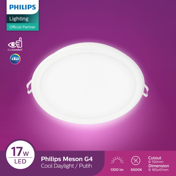 Jual Philips Downlight 59466 MESON 150 17W 65K WH ID Recessed Putih ...