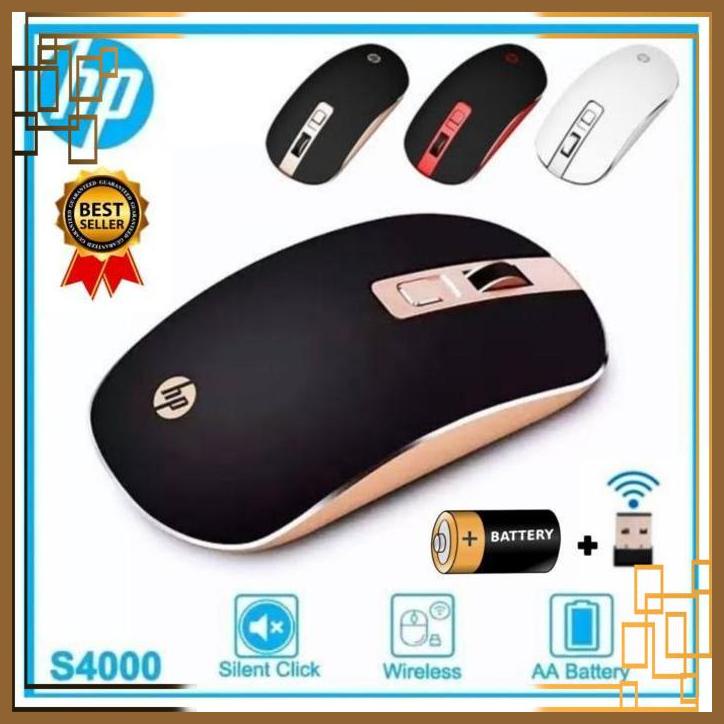 Jual [Ugn] Wireless Mouse Hp S4000 Silent Klik | Shopee Indonesia
