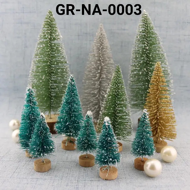 Jual GR-NA-0003 Cake topper hiasan kue cupcake pohon natal cemara gold ...