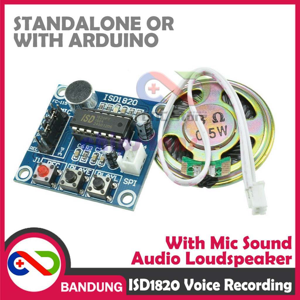 Jual ISD1820 RECORDING MODULE PEREKAM DAN PEMUTAR SUARA STAND ALONE OR WITH ARDUINO | Shopee ...