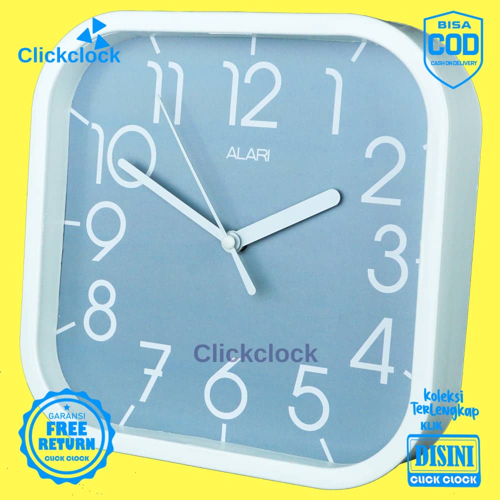 Jual Jam Dinding Analog Minimalis Abu Alari AL1112-5454 Besar Dekorasi ...
