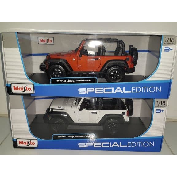 Jual Jeep Wrangler Willys 2014 Skala 1:18 Special Maisto | Shopee Indonesia