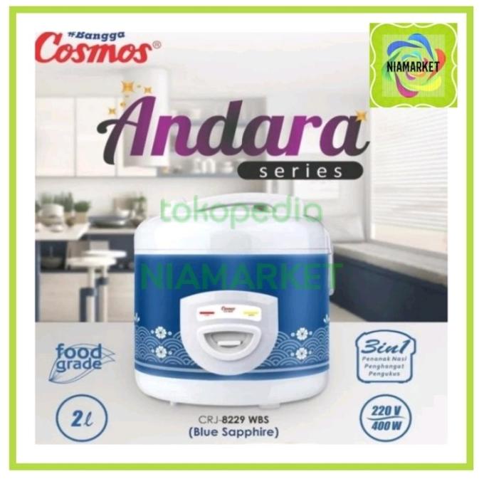 Jual Cosmos Crj-8229Wbs Rice Cooker Magic Com 2 Liter Crj8229 ...