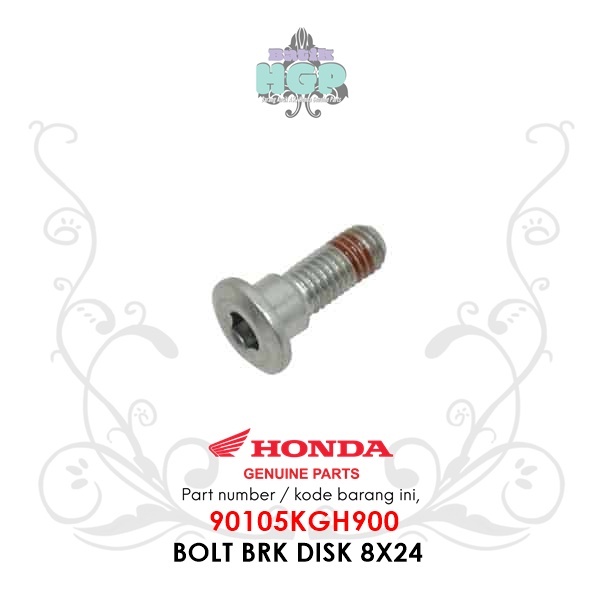 Jual Baut Piringan Cakram (Bolt Brk Disk 8X24) Ori AHM Baud ...