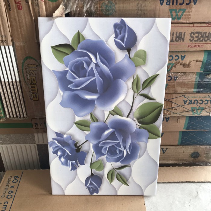 Jual KERAMIK DINDING 25X40 MOTIF BUNGA/ KERAMIK DAPUR/ KERAMIK ...