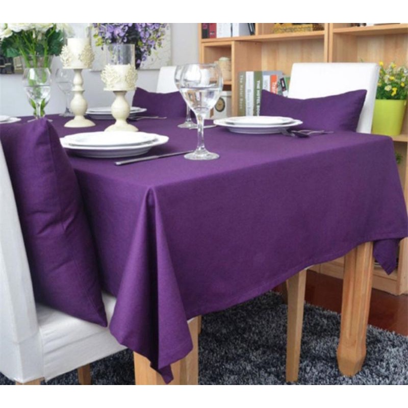 Jual Taplak meja kain polos aneka ukuran taplak meja persegi bisa untuk ...