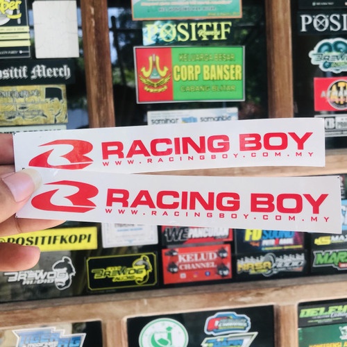 Jual Stiker Motor Racing Boy RCB PUTIH Panjang 16x2,6cm ( BIJIAN / per ...