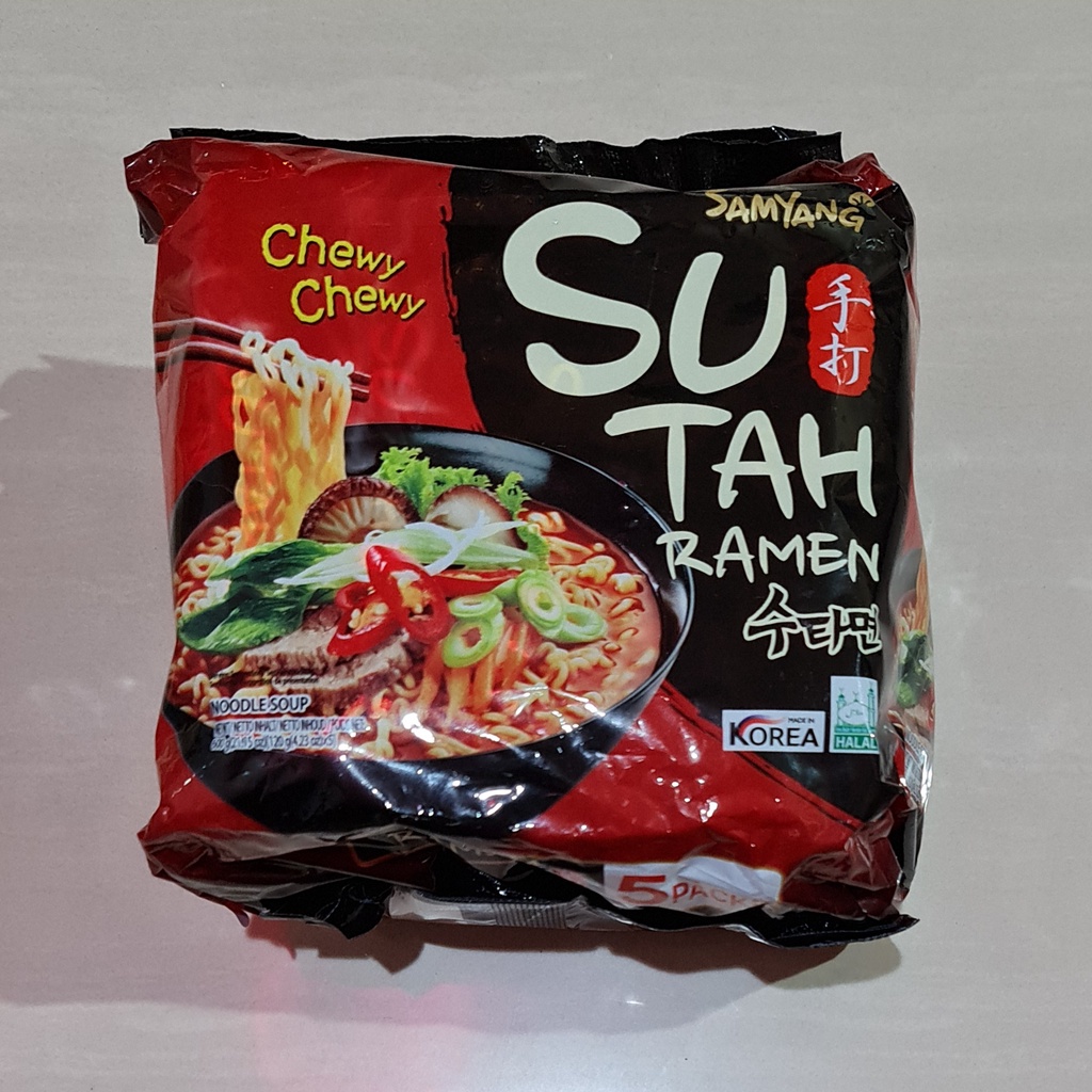 Jual Samyang Chewy Sutah / Su Tah Ramen Noodle Soup 5 X 120 Gram ...