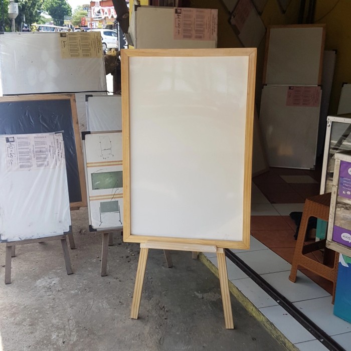 Jual Papan Tulis Whiteboard List Dan Standing Kayu 60X80 Cm Berkualitas ...
