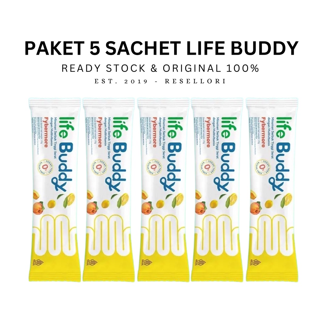 Jual Life Buddy Fybermore Fiber Drink Tinggi Serat Multivitamin 5 ...