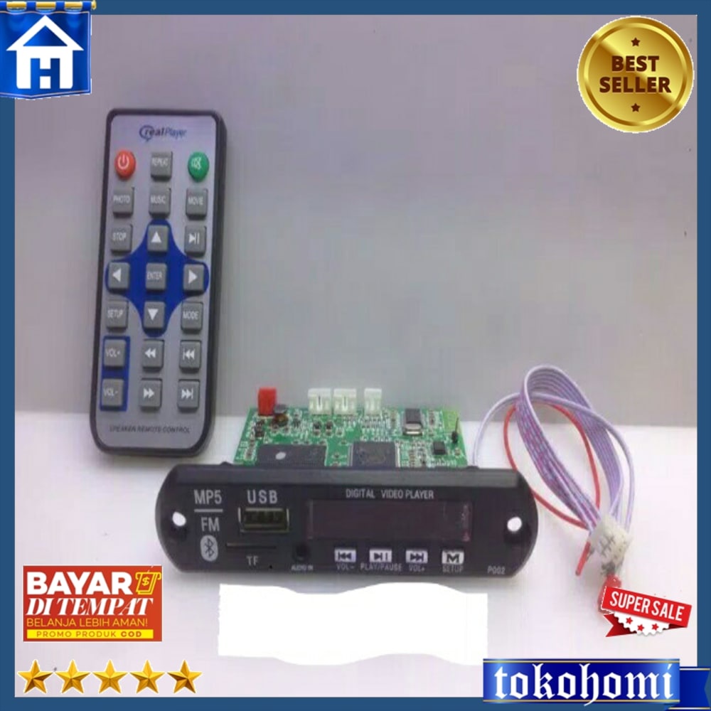 Jual Kit Modul Mp5 Bluetooth Video Fm Radio Kit Mp5 Bluetooth Video ...