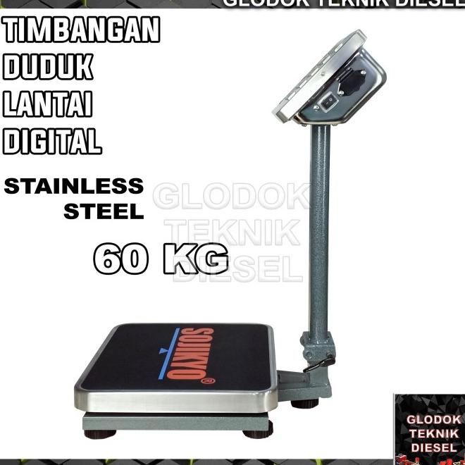 Jual Non COD- SOJIKYO Timbangan Lantai Duduk Digital PS 60 KG Stainless ...