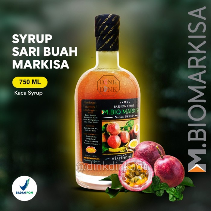 Jual Sirup M-Bio Markisa Buah Asli Natural Syrup Passion Fruit Premium ...