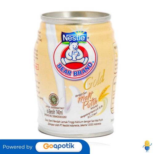 Jual BEAR BRAND GOLD SUSU STERIL MALT PUTIH 140 ML KALENG | Shopee ...