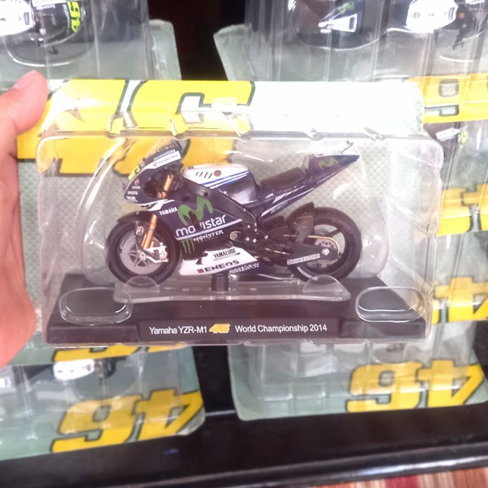 Jual COD Diecast Motogp Yamaha Miniatur Valentino Rossi Leo Model ...