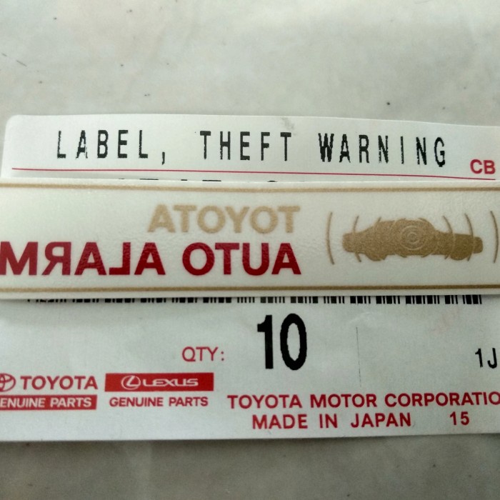 Jual Ready STICKER TOYOTA AUTO ALARM JDM oem TOYOTA JAPAN | Shopee ...