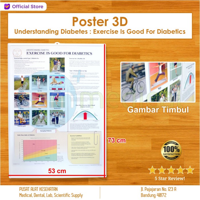 Jual Promo Poster 3D Understanding Diabetes Exercise Is Good For ...