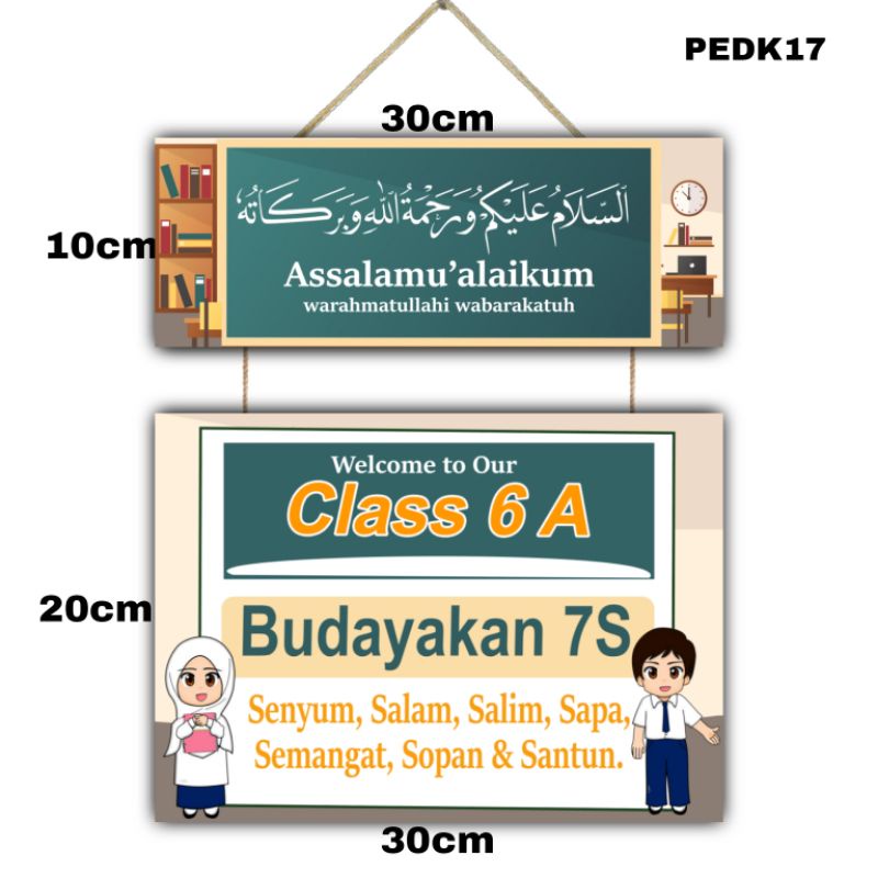 Jual Hiasan dinding KELAS BIG SIZE 2 susun gantungan dinding sekolah edukasi belajar anak ...