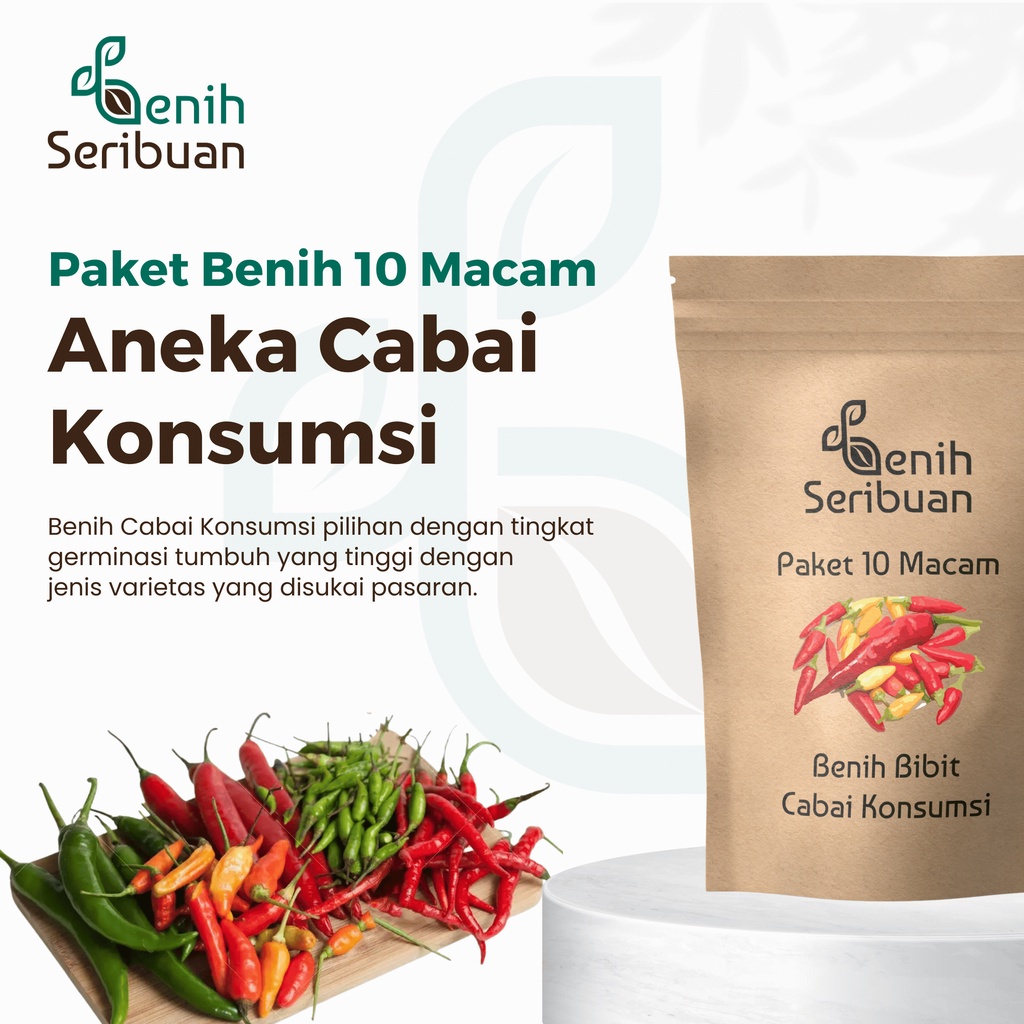 Jual Benih Seribuan - Paket 10 Macam Benih Cabe Konsumsi Sayuran Cabai ...