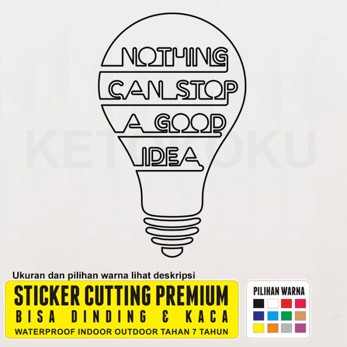 Jual Wall Stiker Quotes Nothing Can Stop Sticker Dinding Kamar Rumah ...