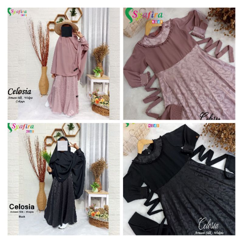 Jual CELOSIA SERIES ( Baju Gamis Anak By Syafira Kids Cadar Tali ...