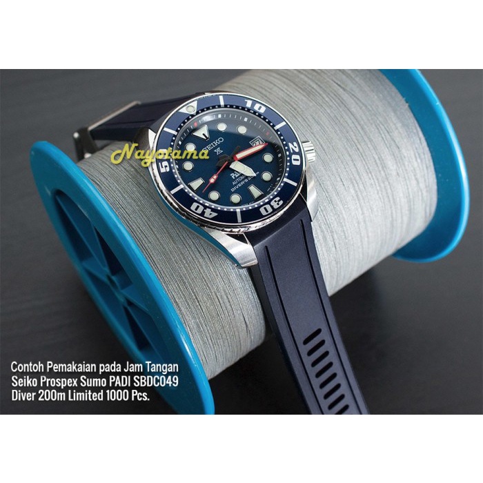 Jual CRAFTER BLUE Rubber Strap BIRU NAVY untuk Jam SEIKO SUMO Curve End ...