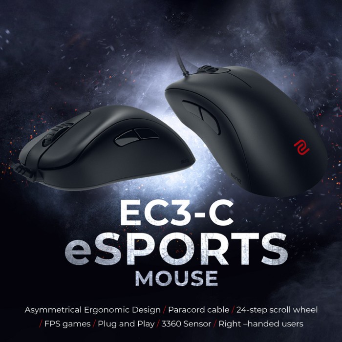 Jual BENQ ZOWIE EC-C SERIES ESPORTS 3360 SENSOR GAMING MOUSE PARACORD ...