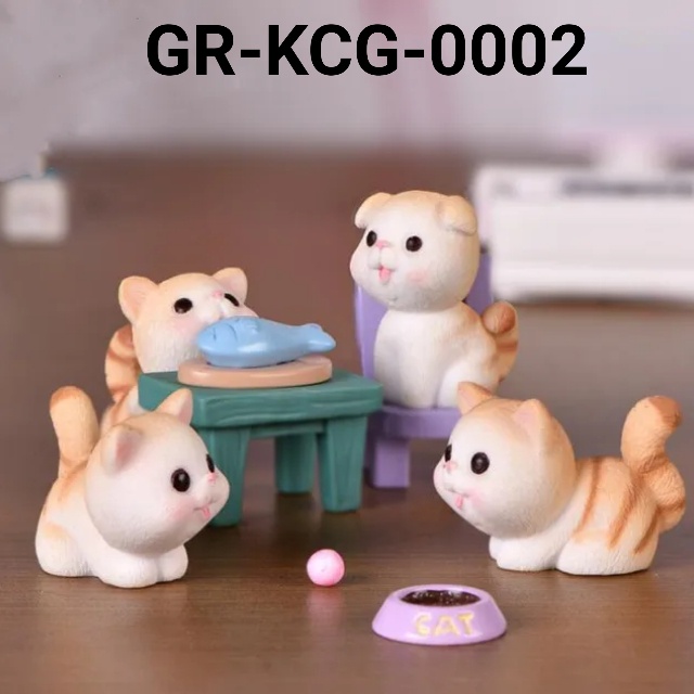 Jual GR-KCG-0002 Cake topper kue figurine kucing binatang hewan pet cat ...