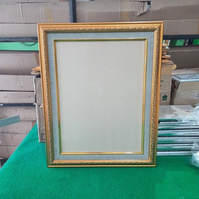 Jual Promo Bingkai Figura Frame Foto Ukir Linen 20R (40X60 Cm) Gold ...