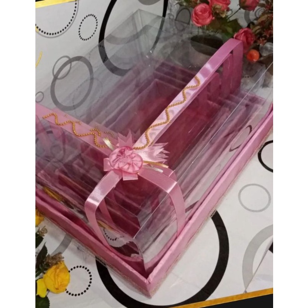 Jual box mika hantaran pernikahan seserahan lamaran model pita | Shopee ...