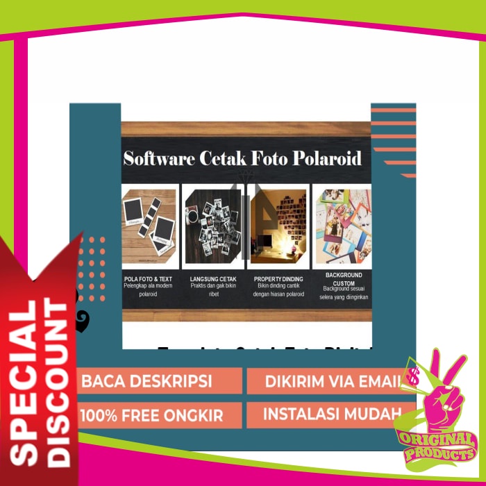 Jual PROMO APLIKASI TEMPLATE CETAK FOTO DIGITAL INSTANT POLAROID JIG ...