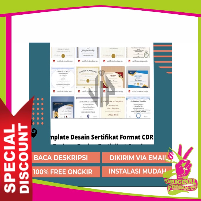 Jual PROMO PAKET TEMPLATE DESAIN SERTIFIKAT FORMAT CDR DESIGN ...