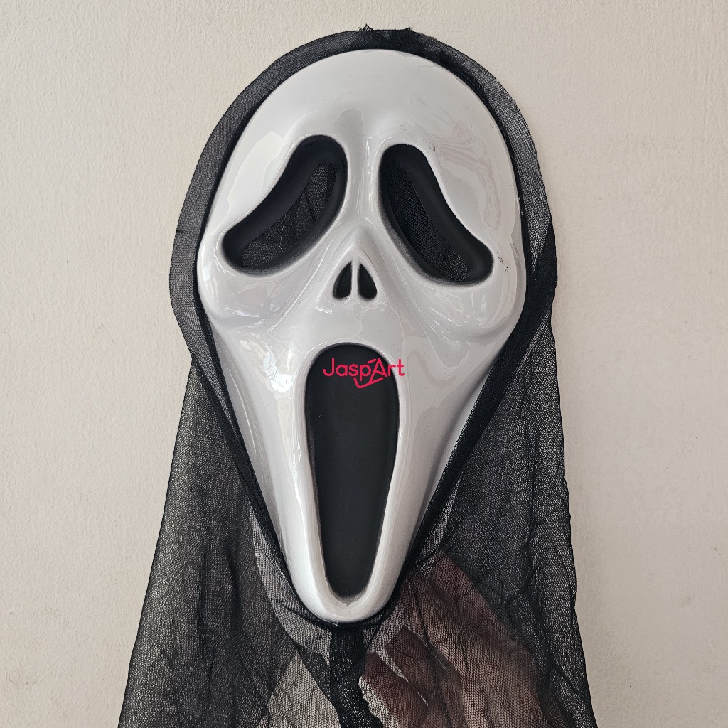 Jual TOPENG HALLOWEEN SCREAM KOSTUM HANTU SERAM HALOWEEN SCARY MASK ...