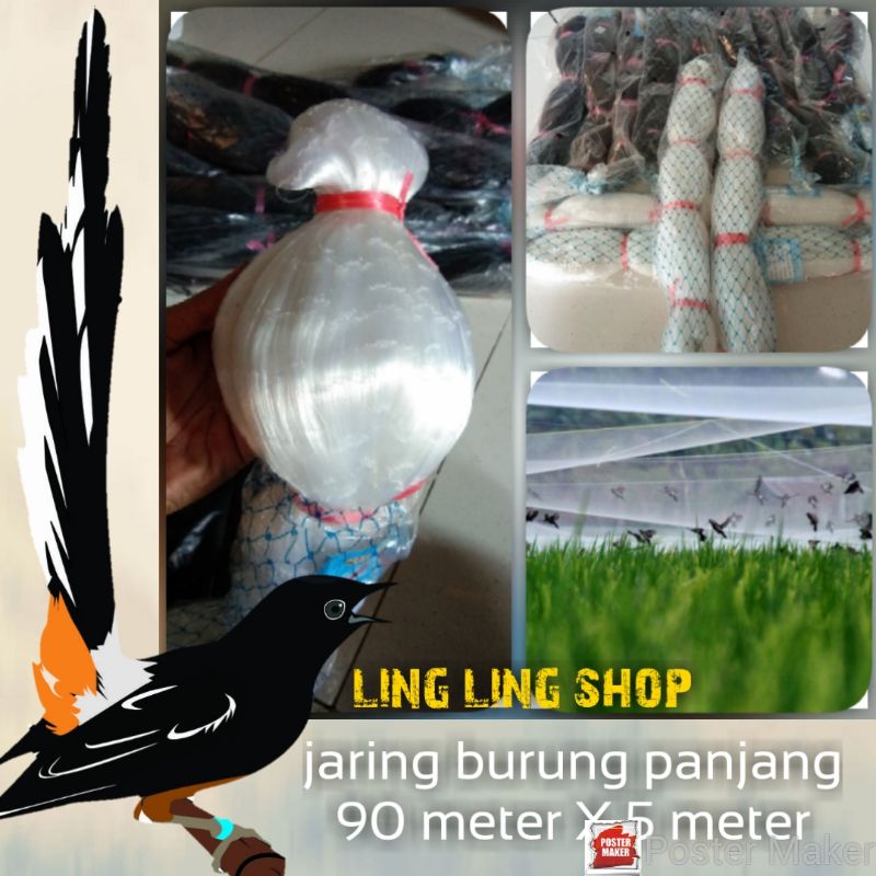 Jual JARING BURUNG UNTUK PENGAMAN SAWAH TANGKAP BURUNG EMPRIT DAN PIPIT ...