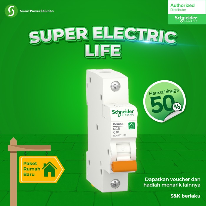 Jual Schneider New Domae Mcb 10A - 1P 6Ka - Domf01110 | Shopee Indonesia