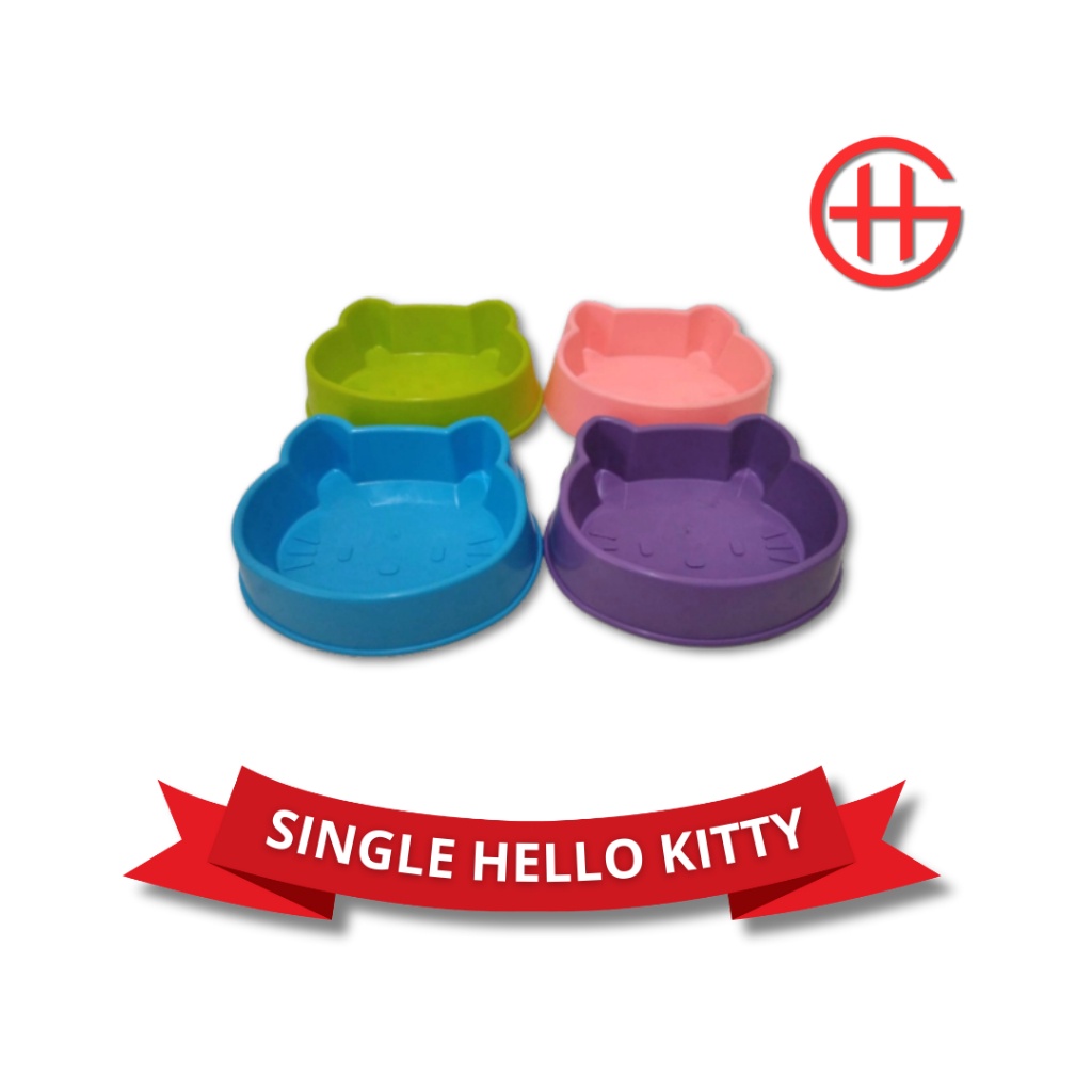 Jual GH Tempat Makan Kucing SINGLE HELLO KITTY | Wadah Pakan | Mangkuk ...