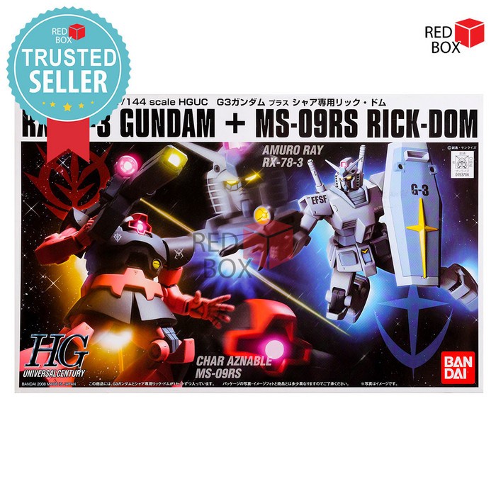 Jual HG RX-78-3 Gundam G3 + Char Rick Dom Set Bandai Original Gunpla HGUC | Shopee Indonesia