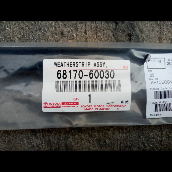Jual Original Plipit Pintu In/Lh Toyota Landcruiser 68170-60030 Tahun ...