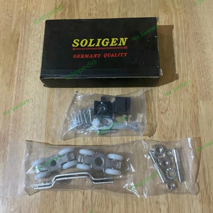 Jual RODA REL PINTU DORONG GESER SOLIGEN 1SET RODA REL PINTU GESER ...