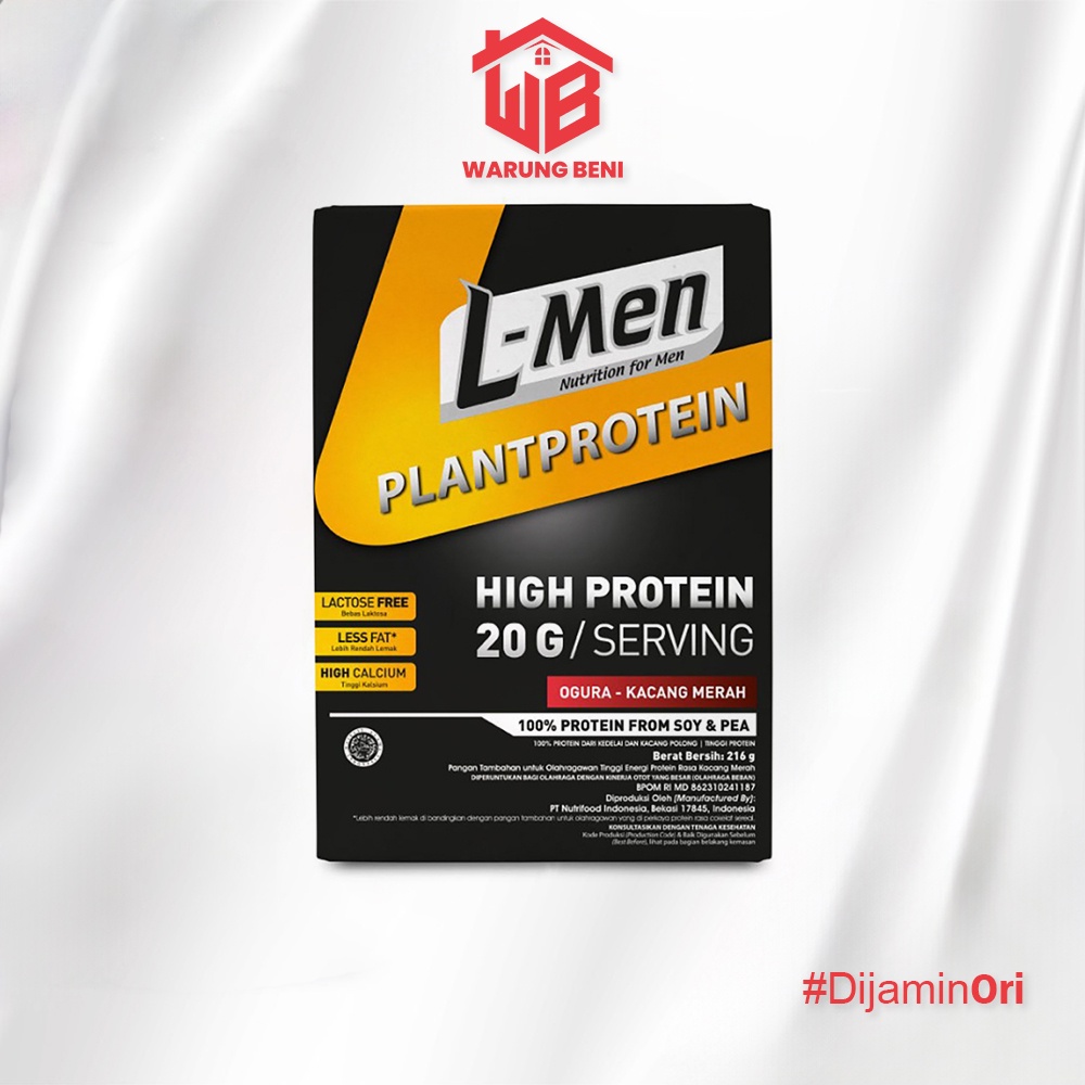 Jual L-Men Plant Protein Susu UHT Plant Based Tinggi Protein Ogura ...