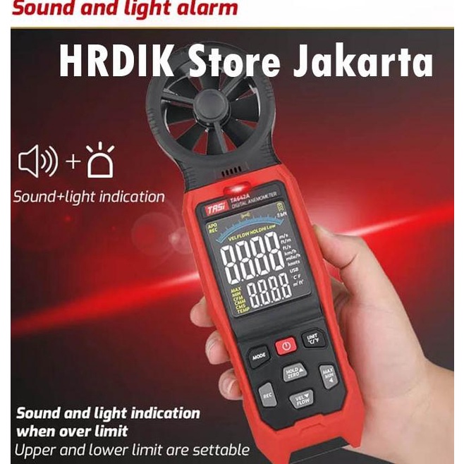 Jual Anemometer Pc Data Logging Wind Meter Tester Tasi Ta642B Flow ...